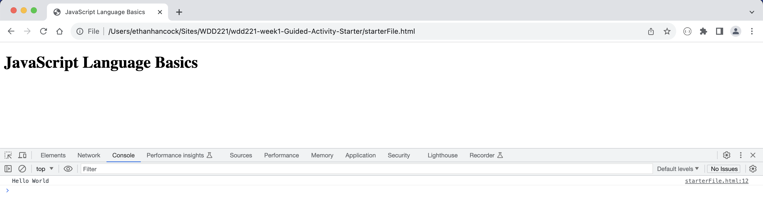 GitHub - SSC-WebDevelopment/wdd221-week1-Guided-Activity-Starter