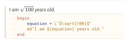 LaTeXStrings repr with mixed text/math · Issue #359 · fonsp/Pluto.jl · GitHub