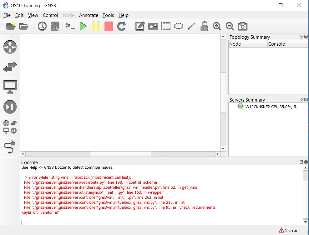 Clicking "Refresh" with Virtualbox based GNS3 VM doesn't work · Issue ...