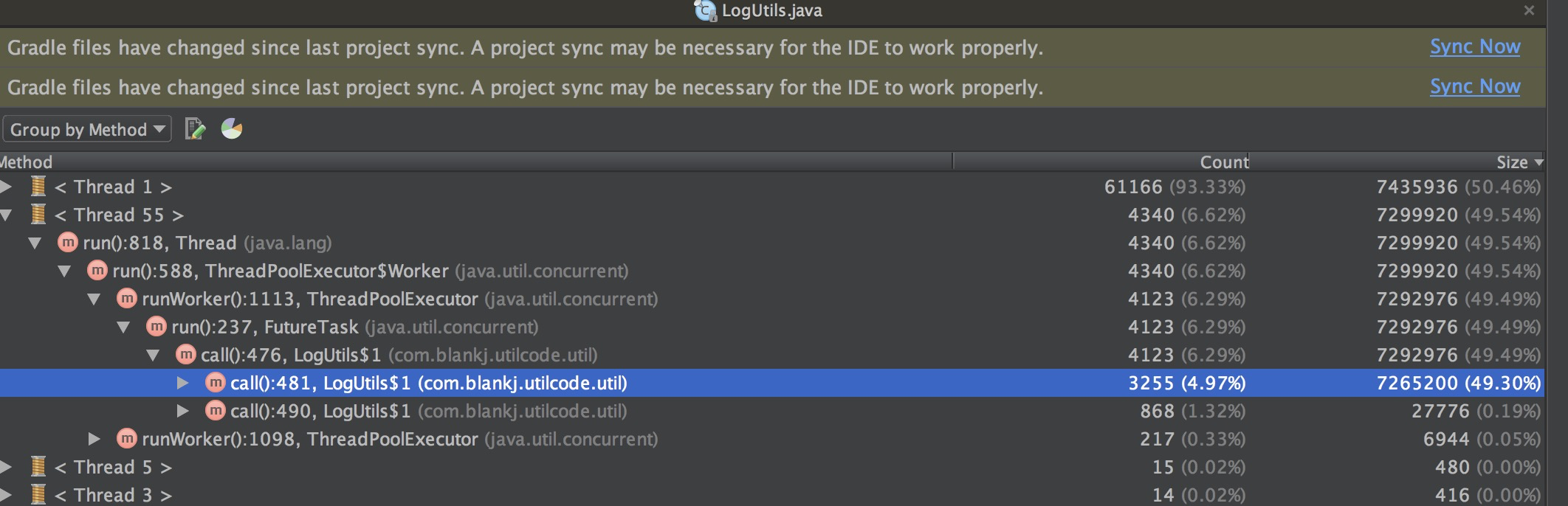 开启日志功能滑动的时候频繁输出日志有点卡顿 · Issue #522 · Blankj/AndroidUtilCode · GitHub