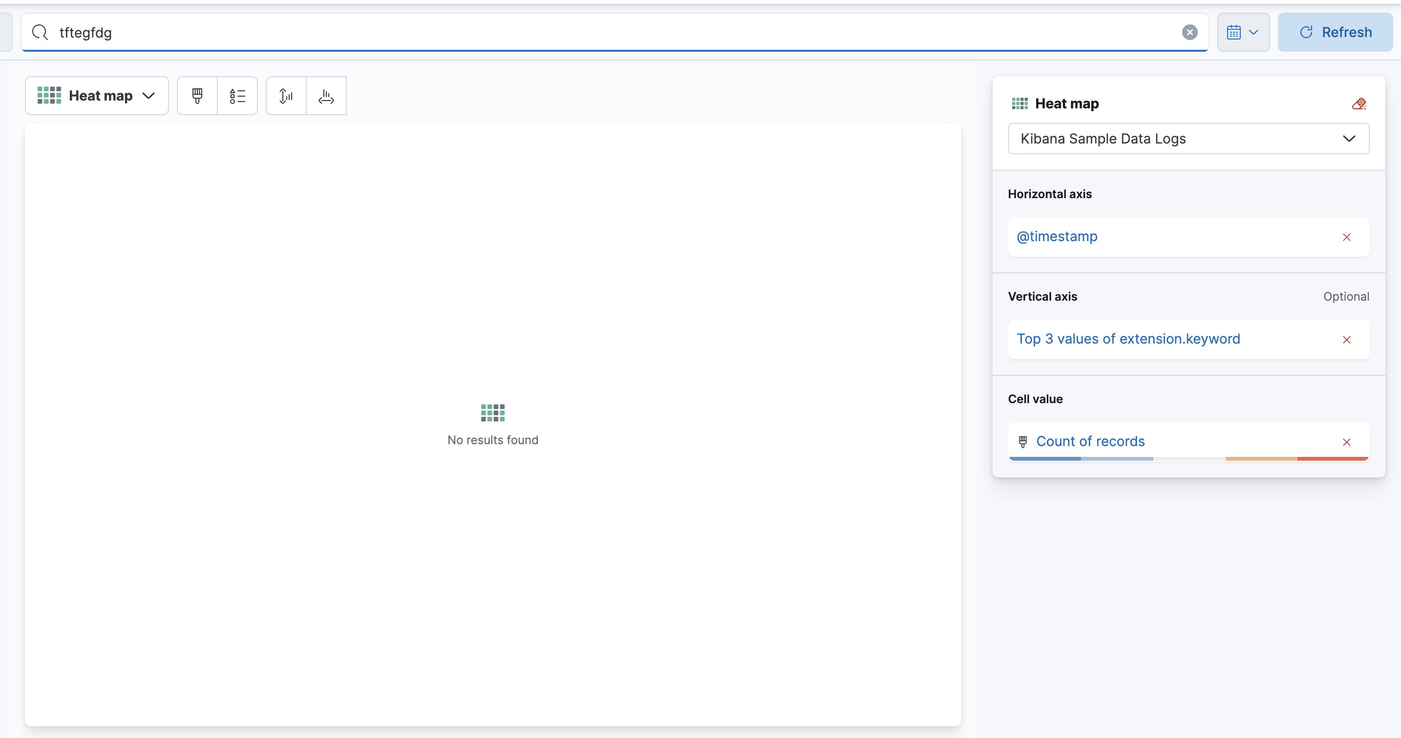 Lens displays empty heatmap chart instead of displaying no results when there are no results ...
