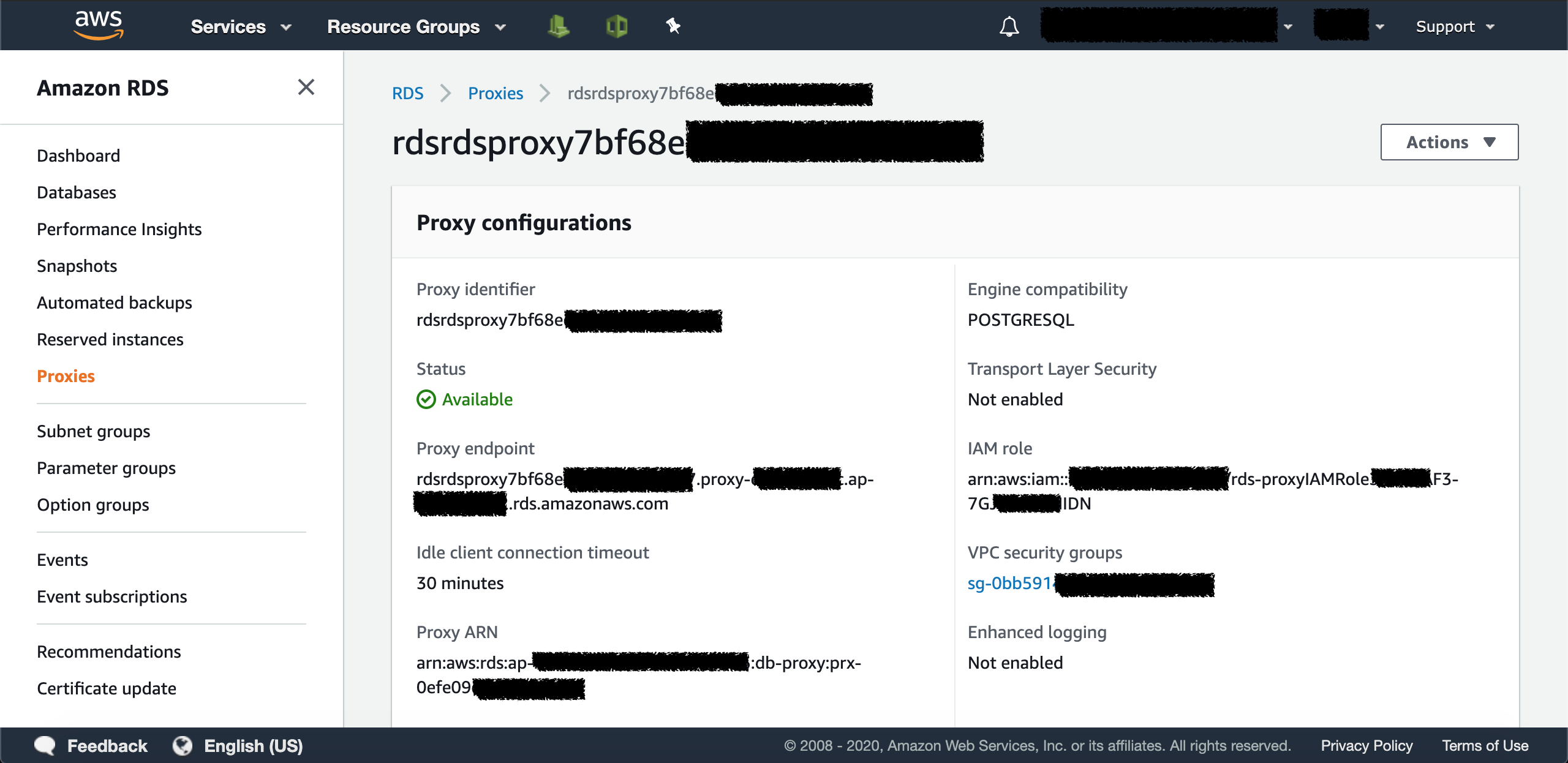 Add L2 rds.DatabaseProxy (AWS::RDS::DBProxy) · Issue #8475 · aws/aws-cdk · GitHub