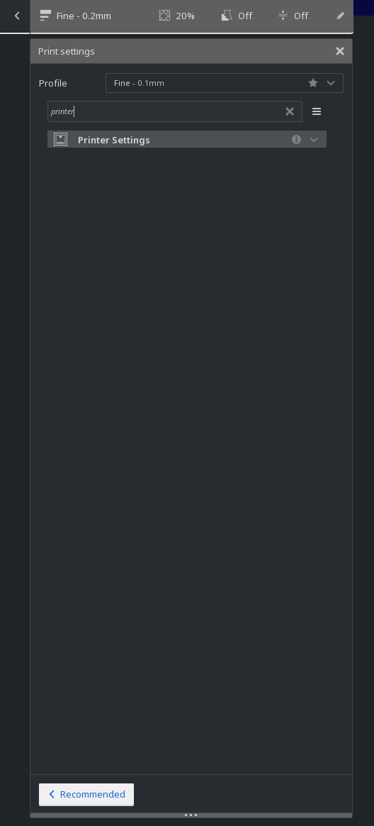 Cura V4.6.1 + Cura-PrinterSettingsPlugin V3.5.3 - printer menue does not show up and ...