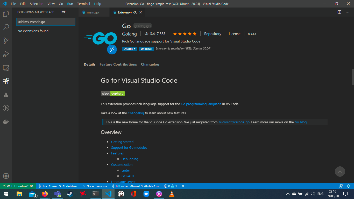 VS Code keeps recommending this extension for Go files, even though it's already installed ...