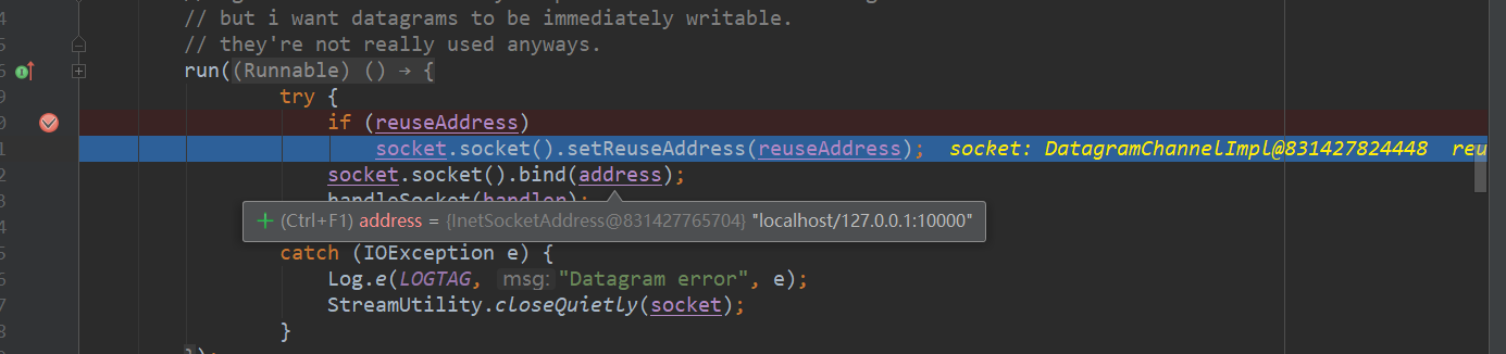 Why use AsyncDatagramSocket.openDatagram will cause bind exception? · Issue #584 · koush ...