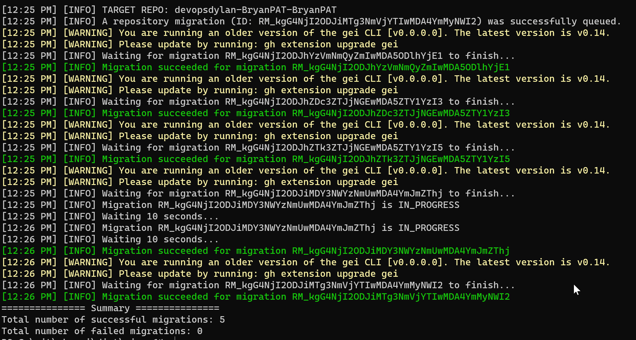 Show repo name in addition to migration ID in logs · Issue #368 · github/gh-gei · GitHub