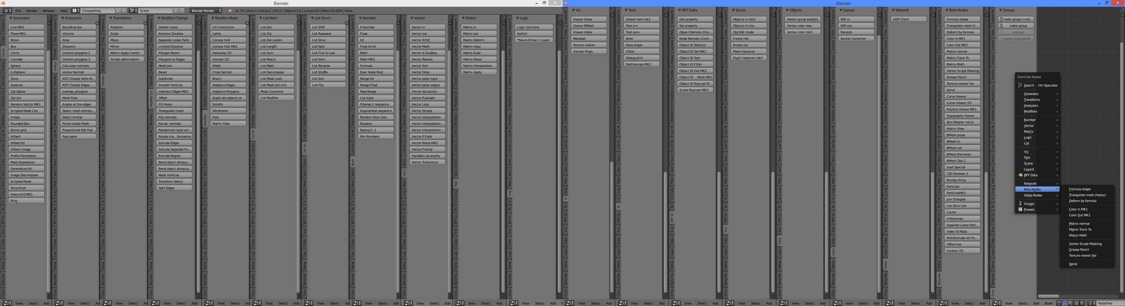 Inconsistency Of The Contents Of Beta Node In Tool Shelf And In Dropdown Menu · Issue 2080 