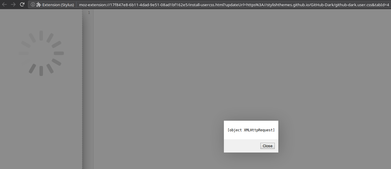 Can't install from GitHub using Stylus on Firefox 63 · Issue #789 · StylishThemes/GitHub-Dark ...