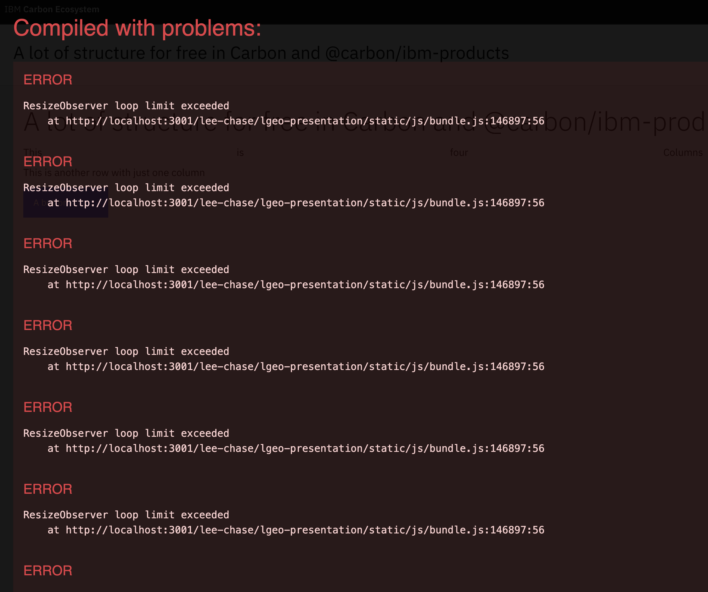 V11 Pageheader Resizeobserver Loop Limit Exceeded · Issue 2744