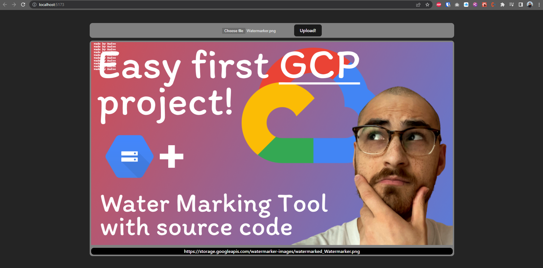GitHub - rafeeJ/watermark-project: This is the UI component to the GCP watermark tutorial on the ...