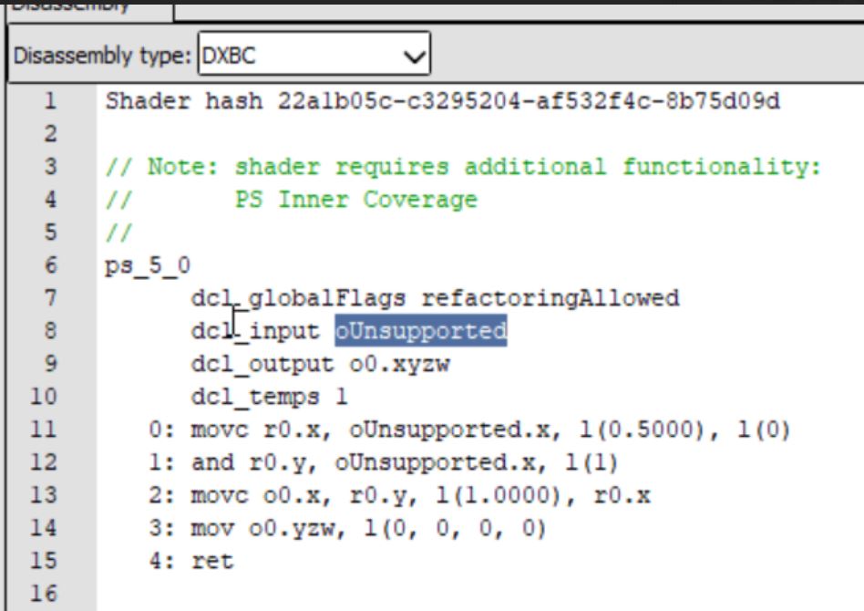 [d3d] 'SV_InnerCoverage' was not handled properly · Issue #3135 · baldurk/renderdoc · GitHub