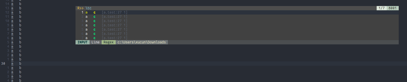 Leaderf line 超过8000行在regex模式下大量重复 · Issue #607 · Yggdroot/LeaderF · GitHub