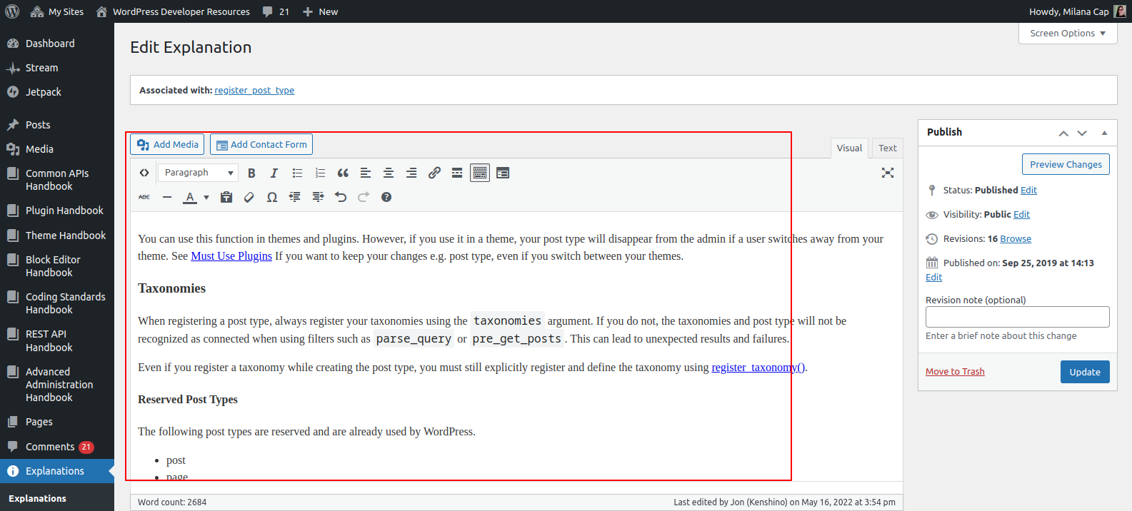 [DevHub] - Capabilities section of the register_post_type function reference has some incorrect ...