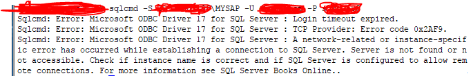 Error information: SQLSTATE[HYT00]: [unixODBC][Microsoft][ODBC Driver 17 for SQL Server]Login ...