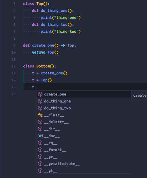 No Quicksuggestions on object returned by function · Issue #1701 · microsoft/vscode-python · GitHub