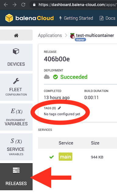 Add Balena Deploy Flag To Specify A Release Tag · Issue 892 · Balena Iobalena Cli · Github
