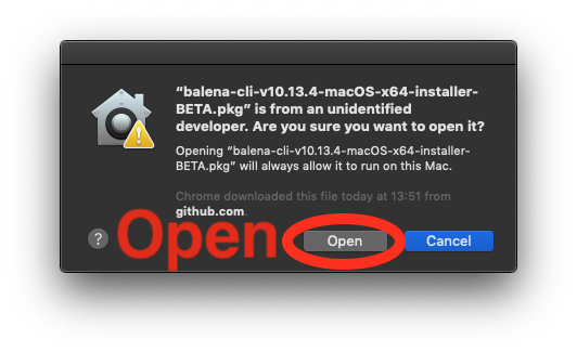 Macos Cli Installer Cant Be Opened Because It Is From An Unidentified Developer · Issue 1251