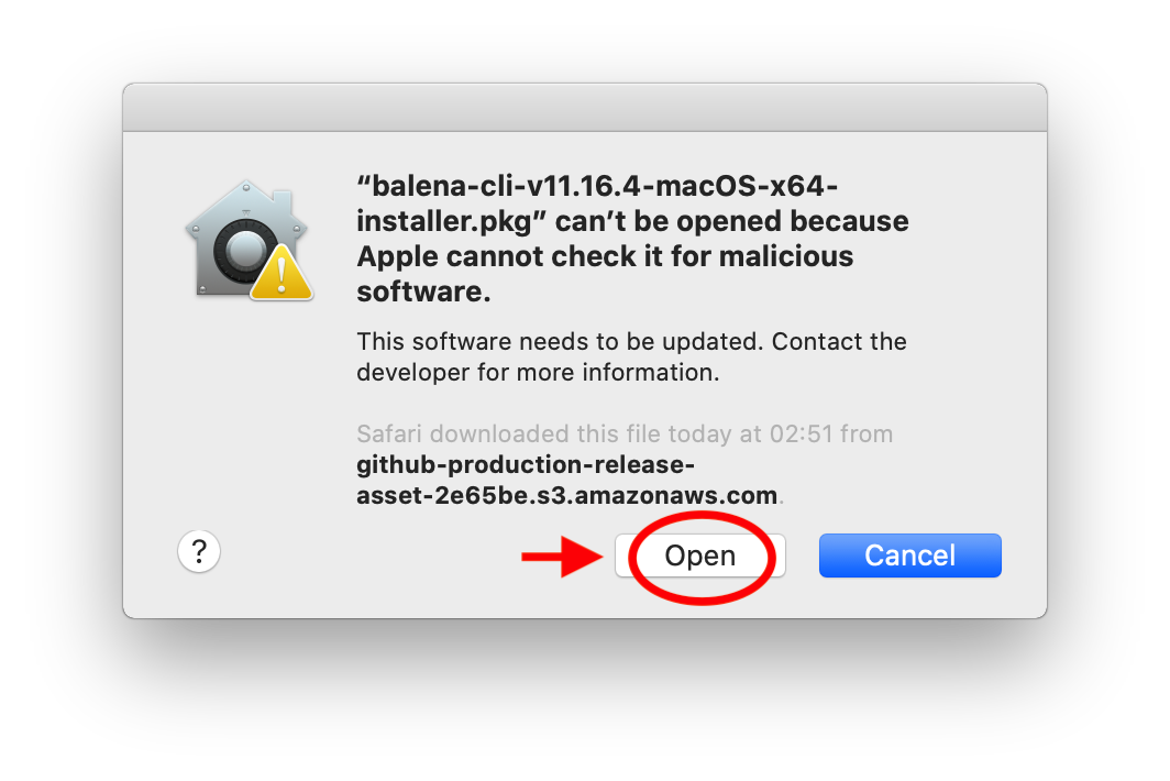 macOS: balena-cli can't be opened because Apple cannot check it for malicious software · Issue ...