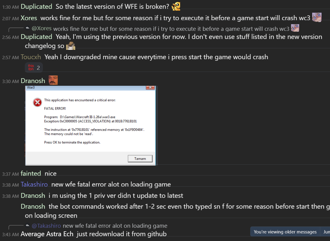 Wc3 crash · Issue #15 · UnryzeC/WFE-Release · GitHub