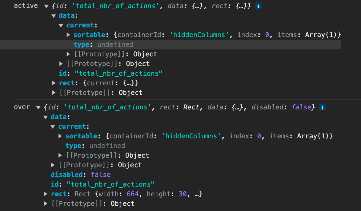 Sortable Type And Droppable Accepts Parameters Not Showing Up In Ondragend Event · Issue