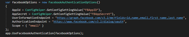 Unable to Login via facebook using Microsoft.owin · Issue #330 · aspnet/AspNetKatana · GitHub