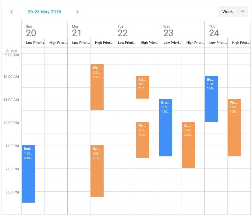 Add Capability To Group Appointments By Dates And Resources Into Reactive Scheduler · Issue