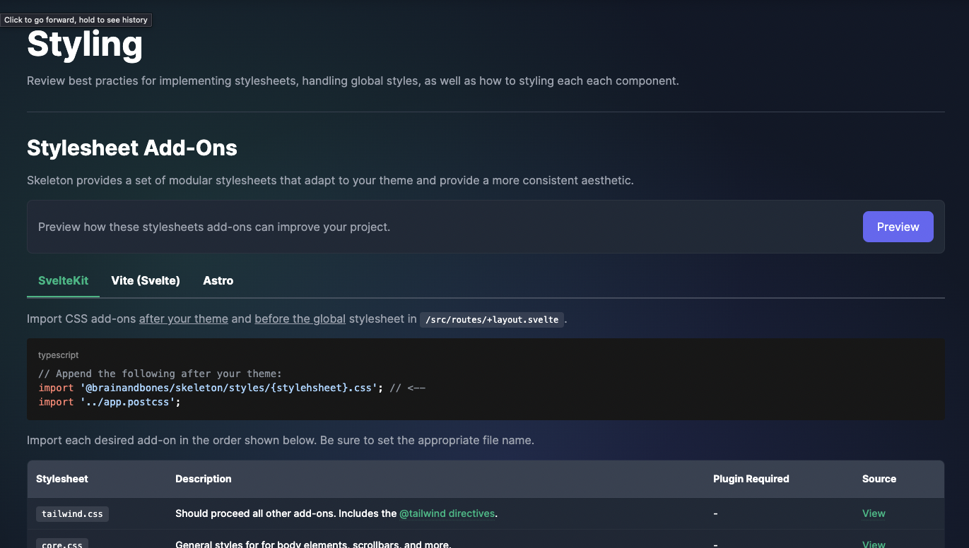 Create A Showcase Page For Our Style Add Ons · Issue 227 · Skeletonlabsskeleton · Github