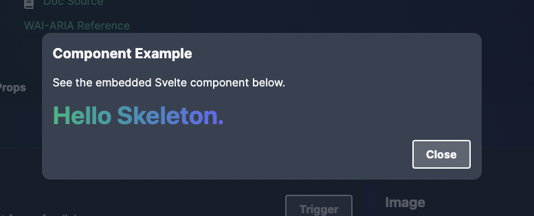 Reenable support for Dialogs with component content? · Issue #446 · skeletonlabs/skeleton · GitHub