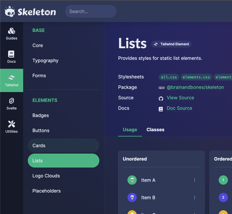 Implement Tailwind Directives For Stylesheets · Issue 467 · Skeletonlabsskeleton · Github 