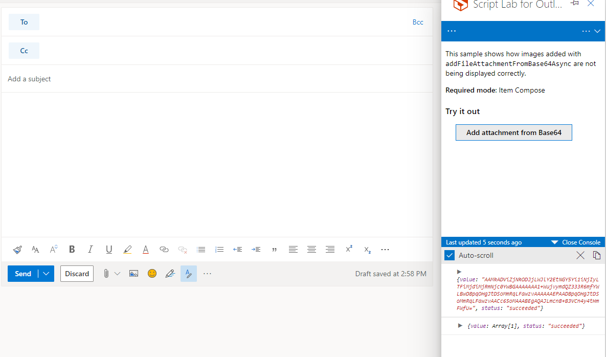Outlook: addFileAttachmentFromBase64Async with isInline: true not displaying · Issue #1903 ...