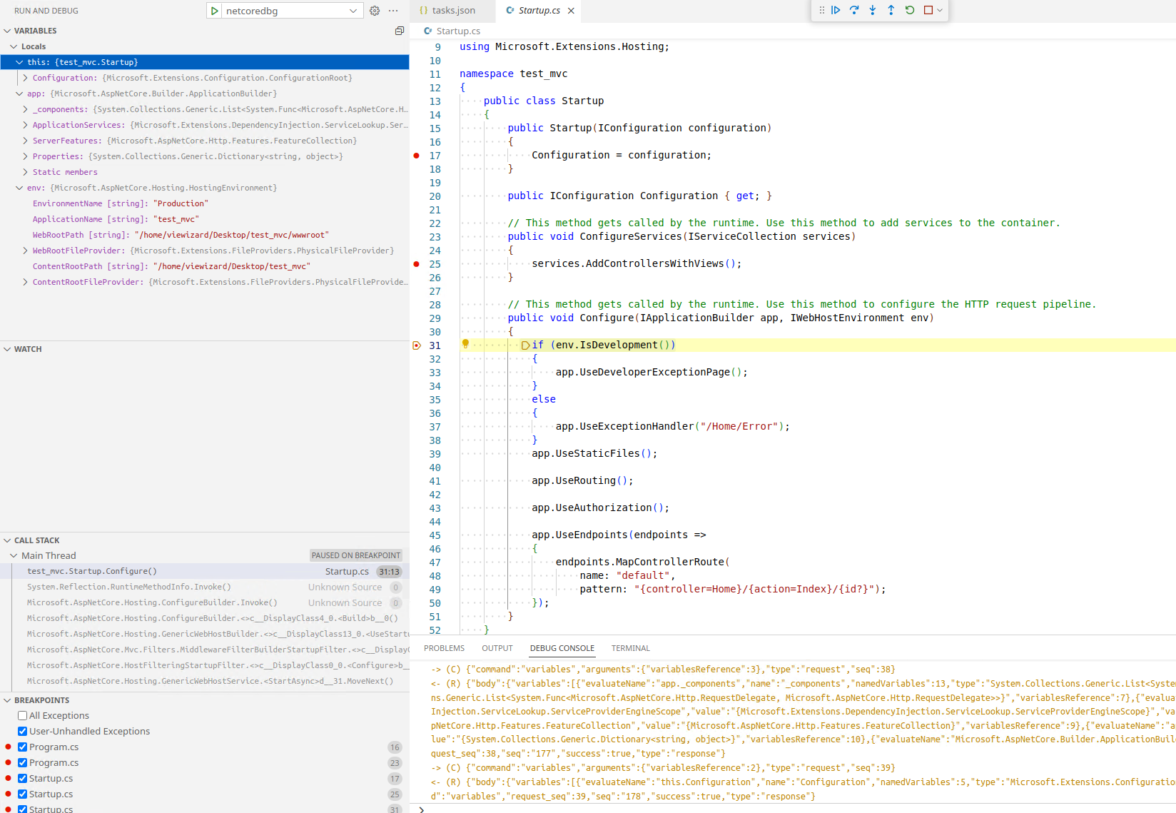 Problem with debugging simple .Net mvc application · Issue #39 · Samsung/netcoredbg · GitHub