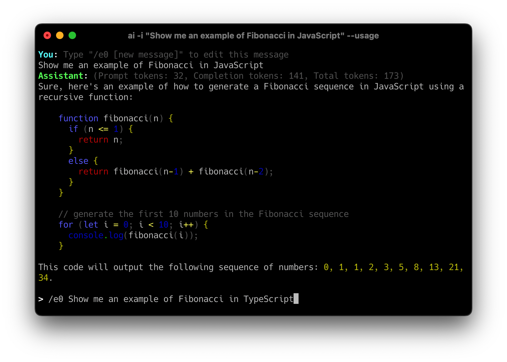 GitHub - cyyyu/ai: 🤖 A command line program designed to interact with Azure OpenAI API.