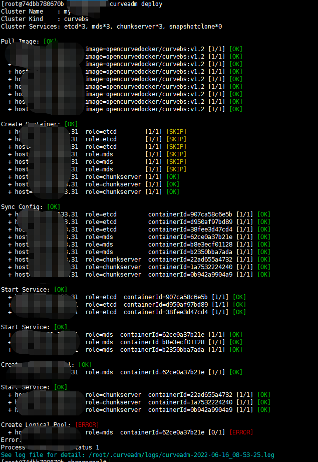 curvebs-chunkserver 无法启动 · Issue #1585 · opencurve/curve · GitHub
