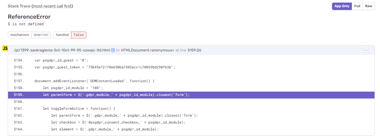 psgdpr module: jQuery error · Issue #30306 · PrestaShop/PrestaShop · GitHub