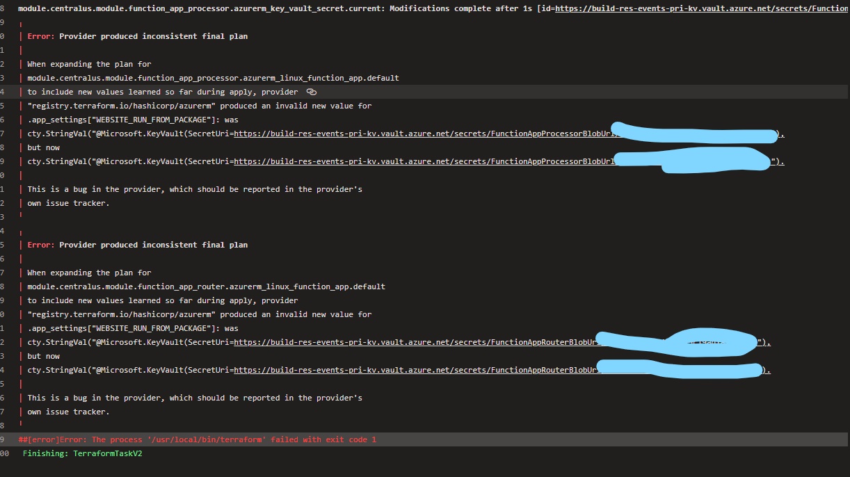 Setting keyvault reference for azure function app failing · Issue #16423 · hashicorp/terraform ...