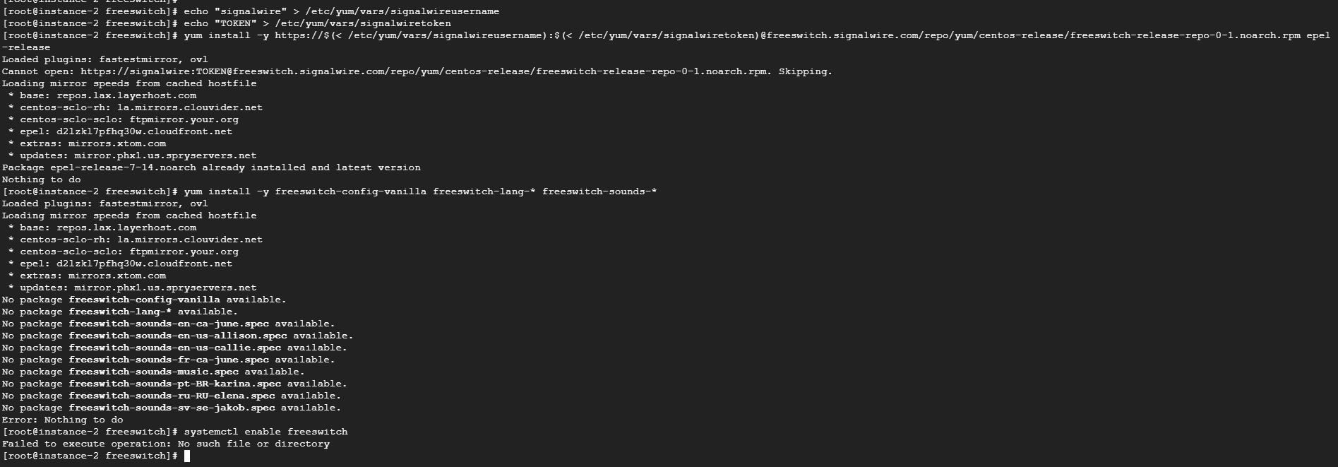 Freeswitch Cannot Be Installed In Centos · Issue 1839 · Signalwire Freeswitch · Github