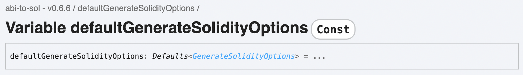 What's the best way to document a dynamic set of default values for an `options`-style parameter ...