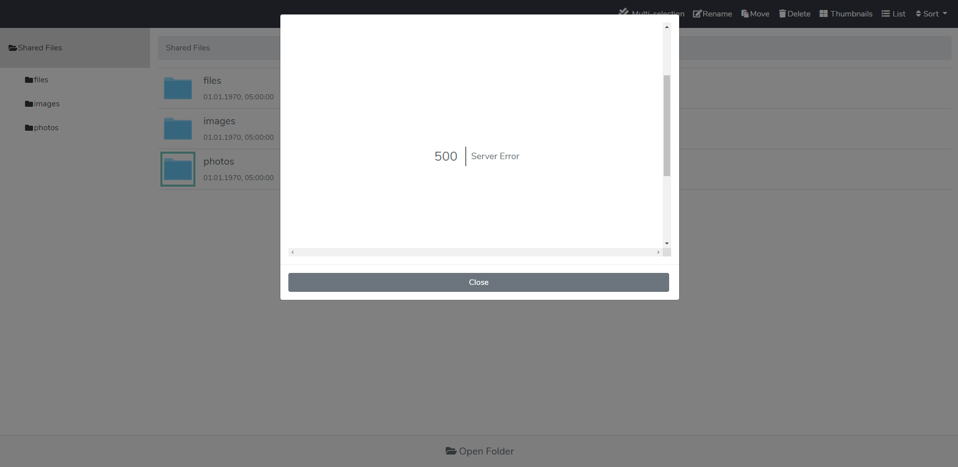Status 500 when trying to delete not empty folder · Issue #868 · UniSharp/laravel-filemanager ...