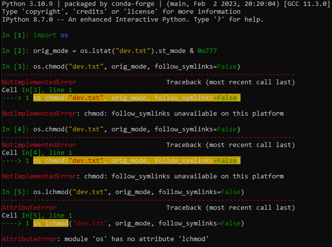 Since 1.7.1: `NotImplementedError: chmod: follow_symlinks unavailable ...