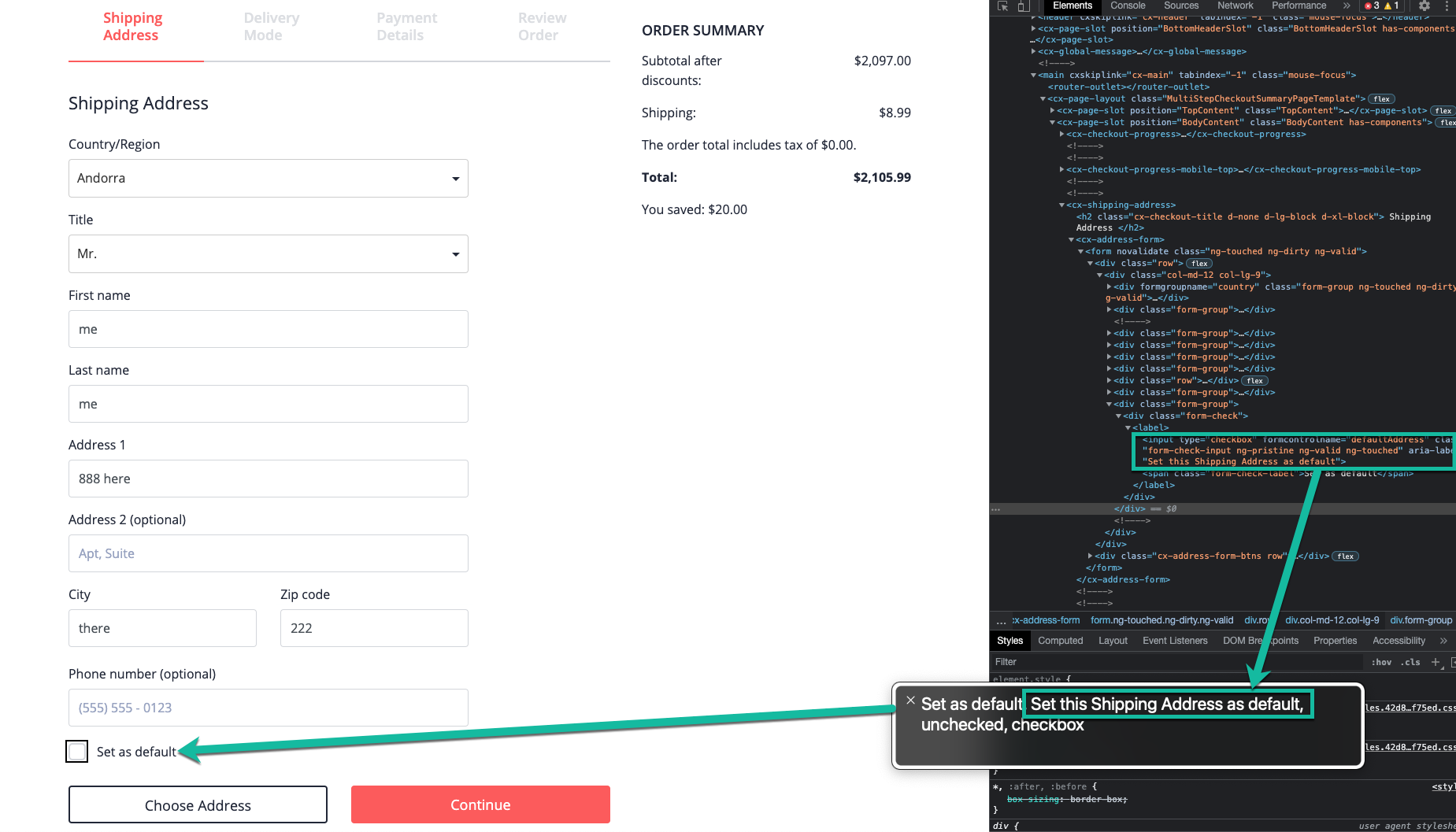 During Checkout When Sr Users Adds New Shipping Address More Context Is Needed · Issue 13734 