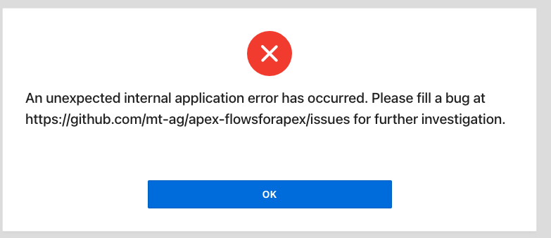 [bug]: unexpected internal error on startup · Issue #375 · flowsforapex/apex-flowsforapex · GitHub