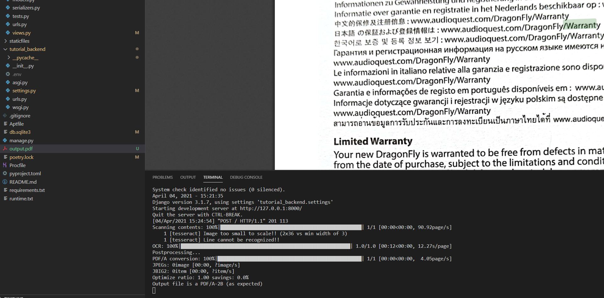 tutorial backend NOT performing OCR · Issue #29 · JosephVC/tutorial_backend2 · GitHub