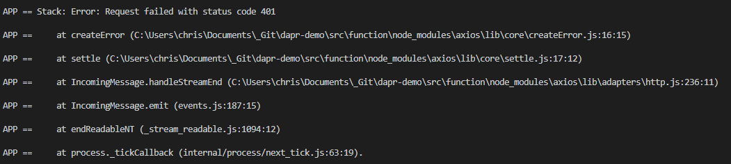 Redis - Request failed with status code 401 · Issue #1378 · dapr/dapr · GitHub