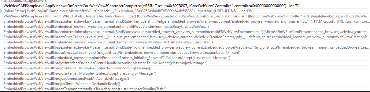 WebView2 WPF application could not be loaded on second desktop created programmatically. ( Both ...