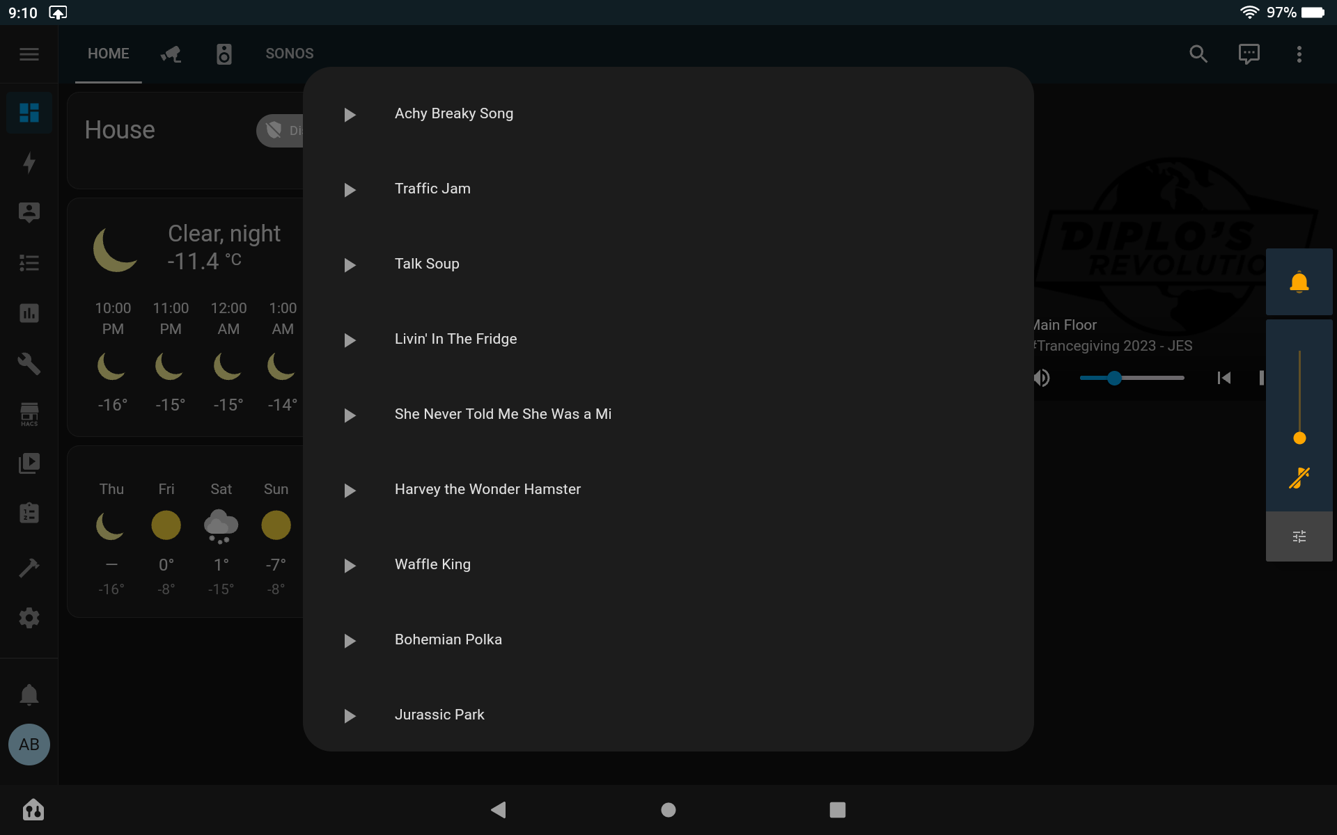 When accessing a playlist in Sonos, the back and cancel buttons disappear · Issue #104442 · home ...