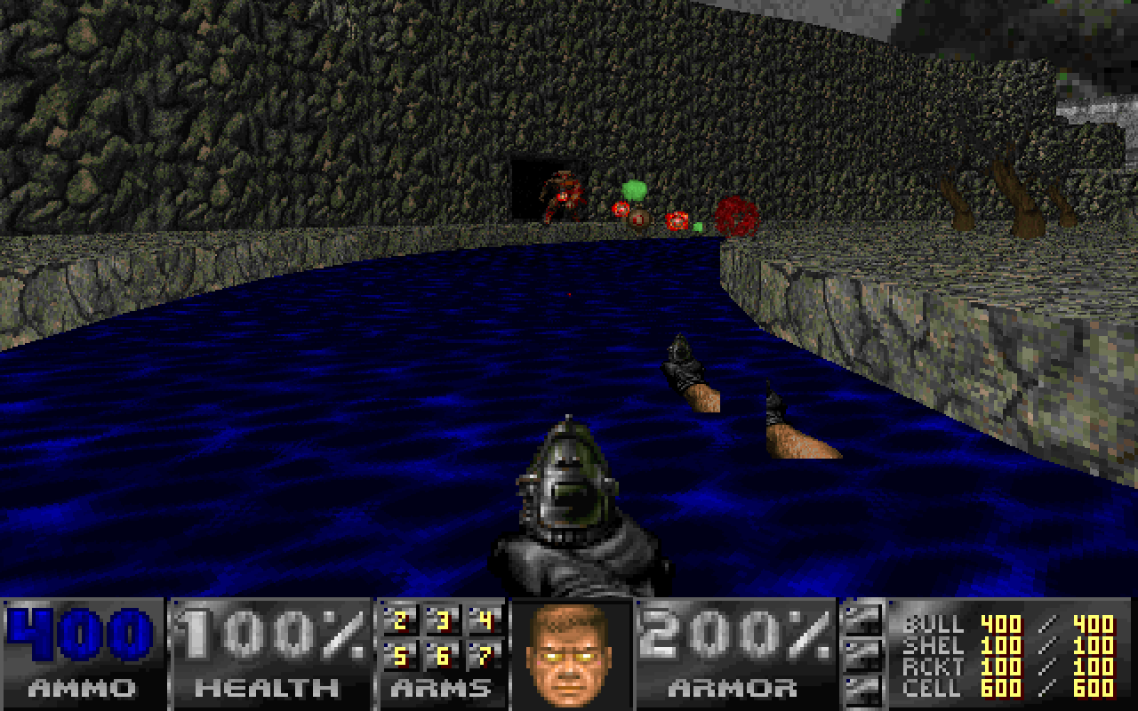 The bug of Black Ops with ioutpost.wad: the fountains and pistol viewsprite replace each other ...