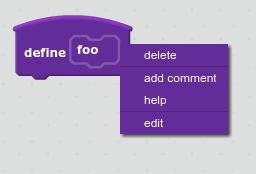 Implement "Define" blocks · Issue #1102 · scratchfoundation/scratch-blocks · GitHub