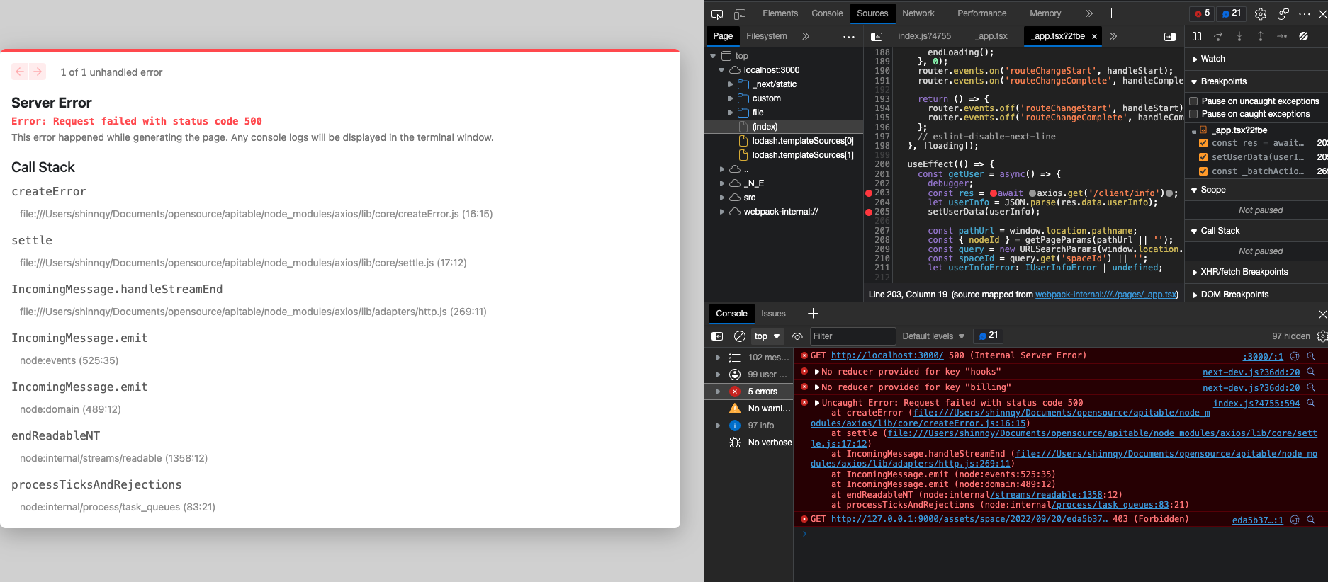 Question Fail To Access While Not Error Logging In Terminal · Issue 628 · Apitable