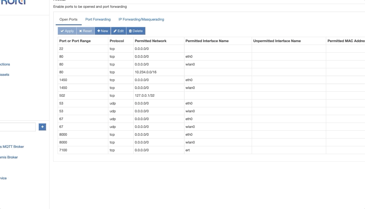 Edit Button in Firewall Active Although Nothing Selected · Issue #2771 · eclipse-kura/kura · GitHub