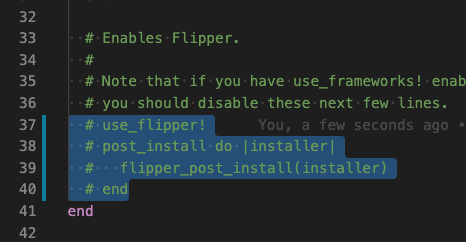 Question: How do i remove Flipper from React Native? · Issue #1326 · facebook/flipper · GitHub